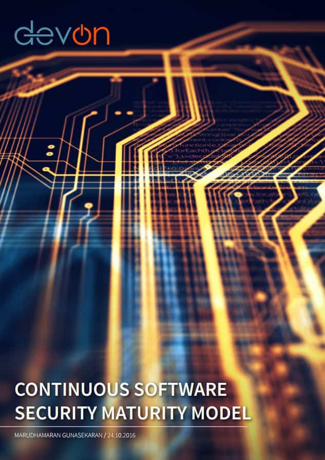 Whitepaper - Continuous Software Security Maturity Model - DevOn
